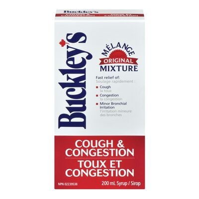 Buckleys Buckley’s Cough Congestion Original Mixture Syrup 200ml - CTC ...