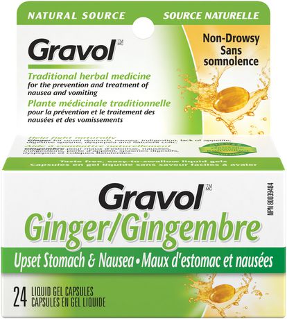 Gravol Ginger Non-drowsy Liquid Gel Capsules 24.0 Capsules - CTC Health