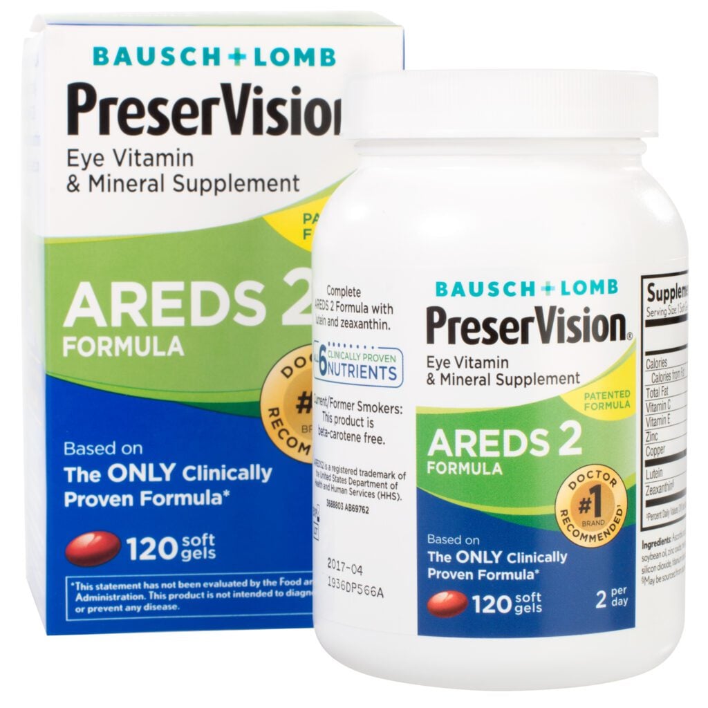 Preservision Areds 2 Formula Eye Vitamin & Mineral Supplement Softgels ...