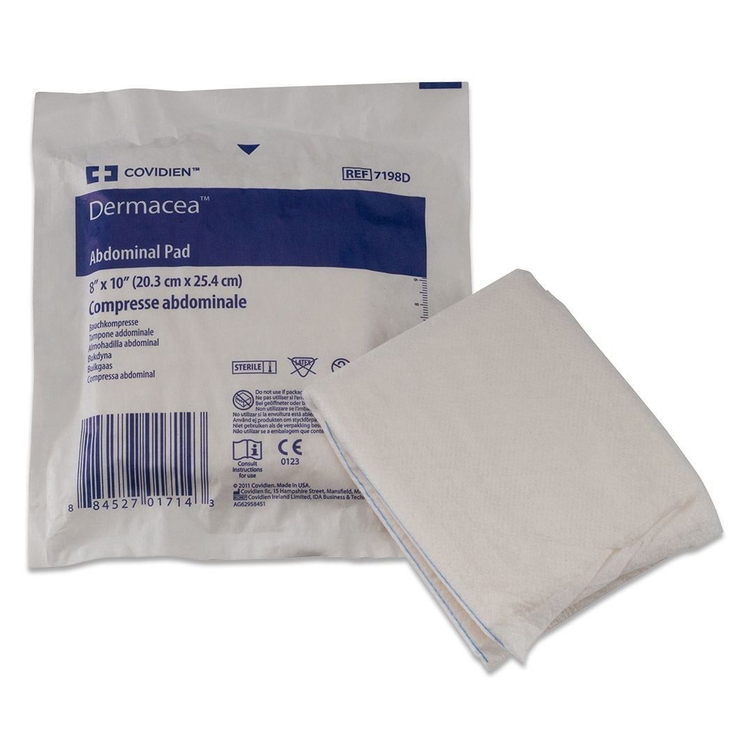 Dermacea Abdominal Pad 7198d 1 Each, White - CTC Health