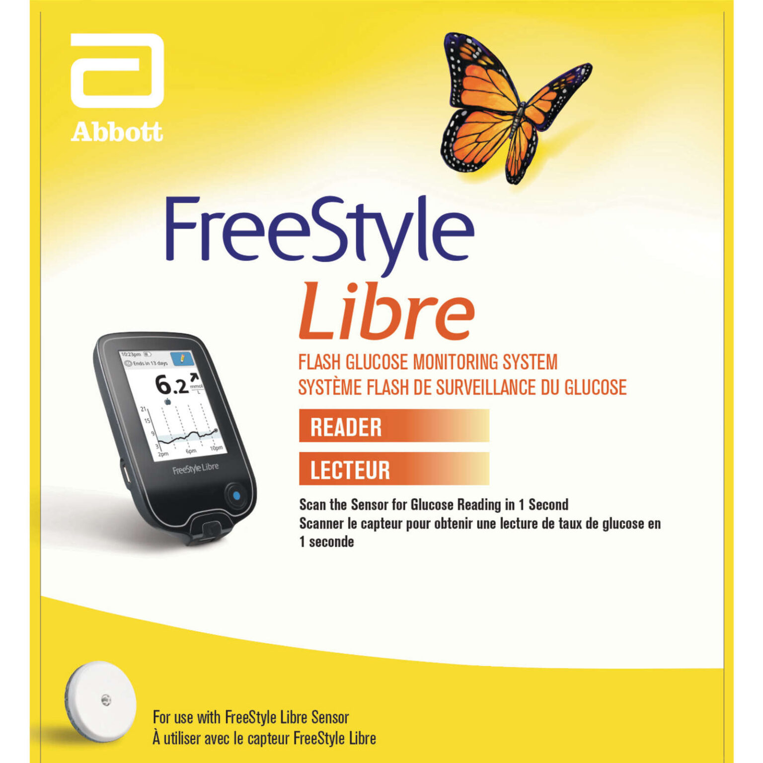 Freestyle Libre 2 Flash Glucose Monitoring System Reader 2 1ea – CTC Health