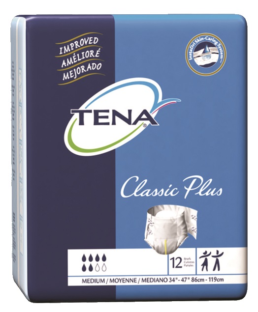 Tena Classic Plus Briefs Medium White 12 EA - CTC Health