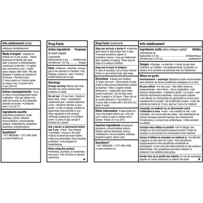 Imodium Complete Antidiarrheal And Gas Relief Tablets, 40 Count - CTC ...