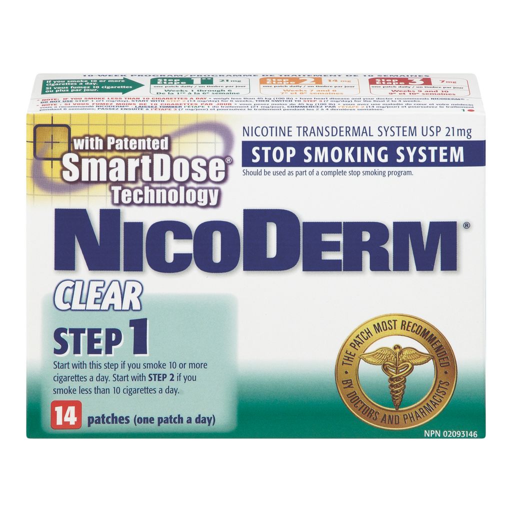 Nicoderm Clear Step 1 Patches, 21 Mg/day - CTC Health