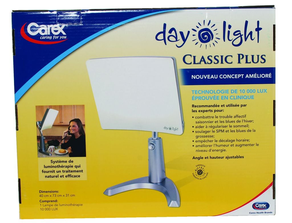 Carex Day-light Classic Plus Bright Light Therapy Lamp, 10,000 Lux Sun ...
