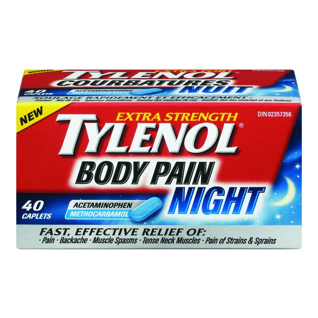 Tylenol Body Pain Extra Strength Night Caplets - CTC Health