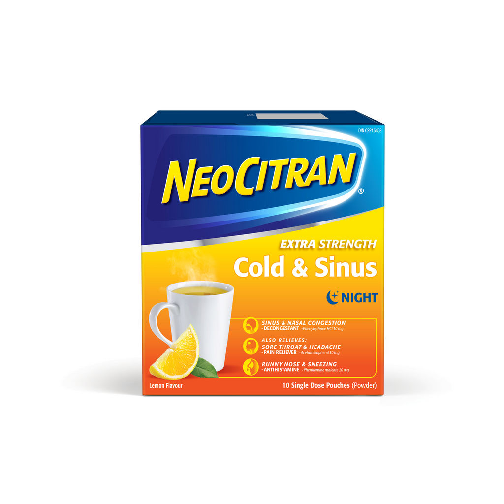 Neocitran Extra Strength Cold & Sinus Night Lemon - CTC Health