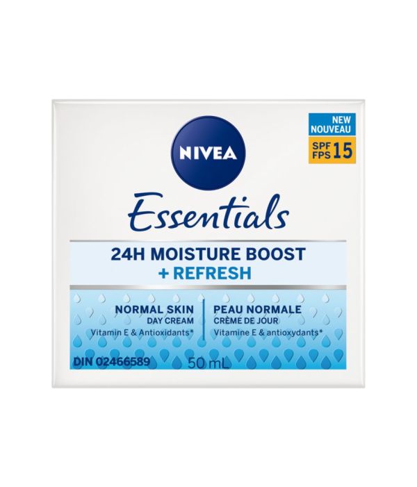 Nivea Essentials 24h Moisture Boost And Refresh Day Cream With Spf 15 ...