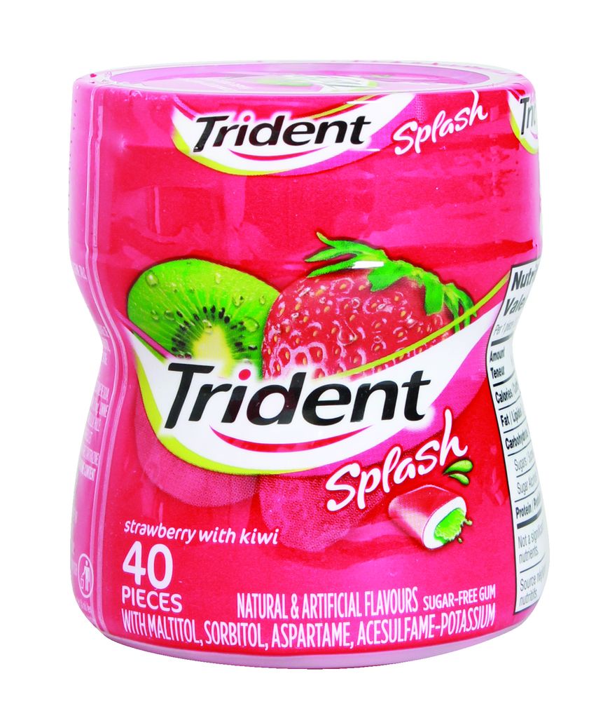 Trident Splash Strawberry With Kiwi Sugar-free Gum Bottle - CTC Health