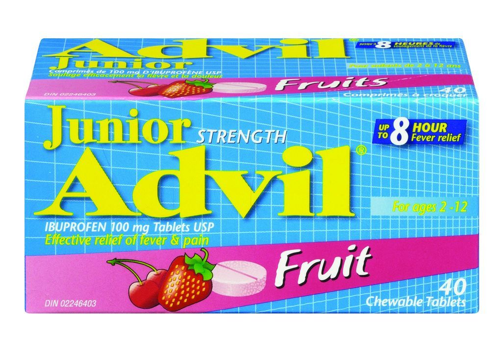 Junior Strength Advil Chewable Tablets Fruit 40s - CTC Health