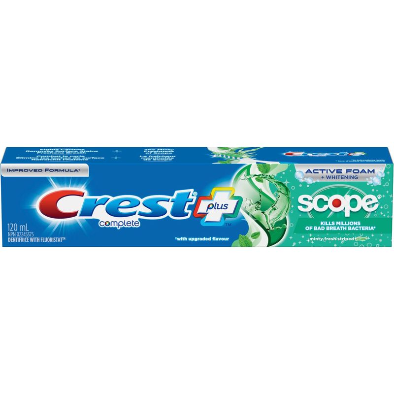Crest Complete Whitening Plus Scope Minty Fresh Toothpaste 120 Ml - CTC ...