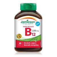 Jamieson Vitamin B12 2500 mcg Methylcobalamin Timed Release, 60 units ...