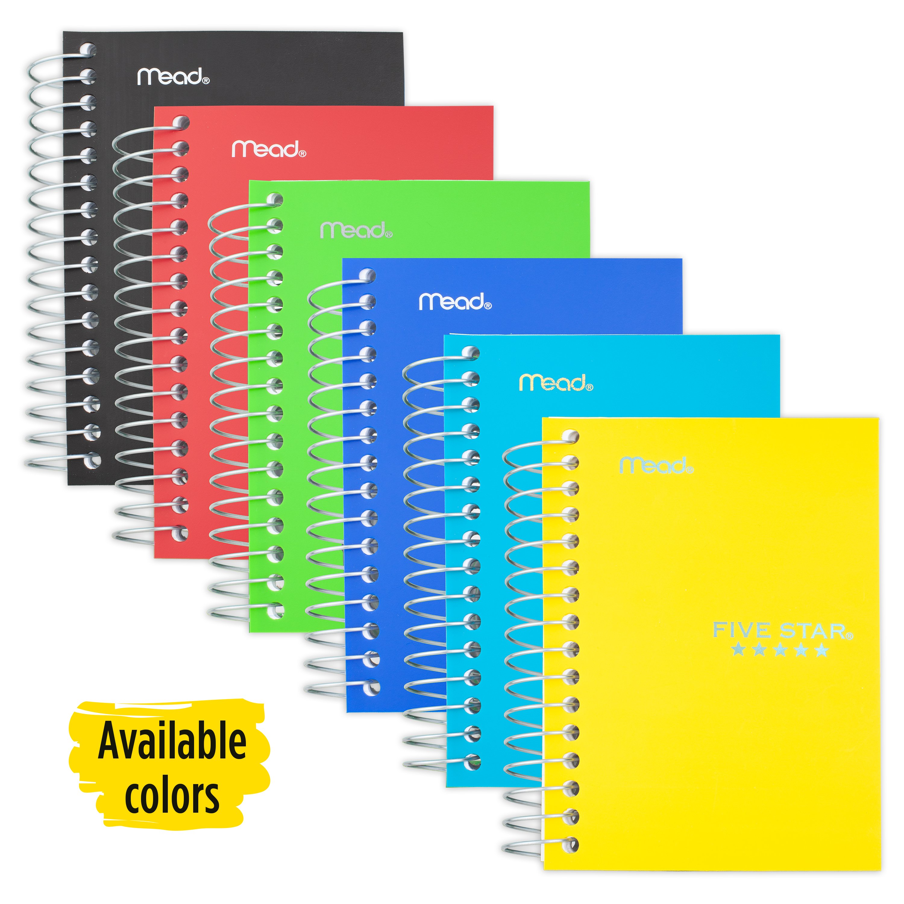 Five Star Fat Lil College Ruled Wirebound Notebook 5 1/2 X 4 Color ...