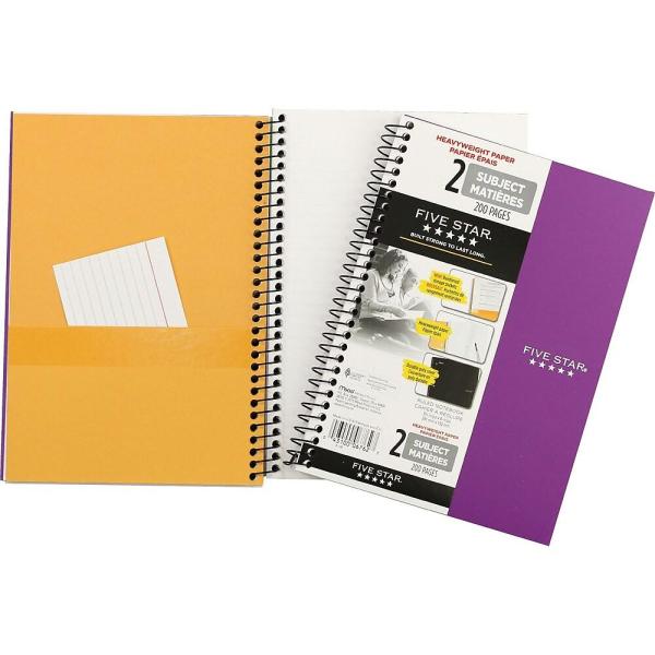 Five Star Wirebound, 1-Subject Premium Heavy Weight Notebook, 9-1/2″ X ...