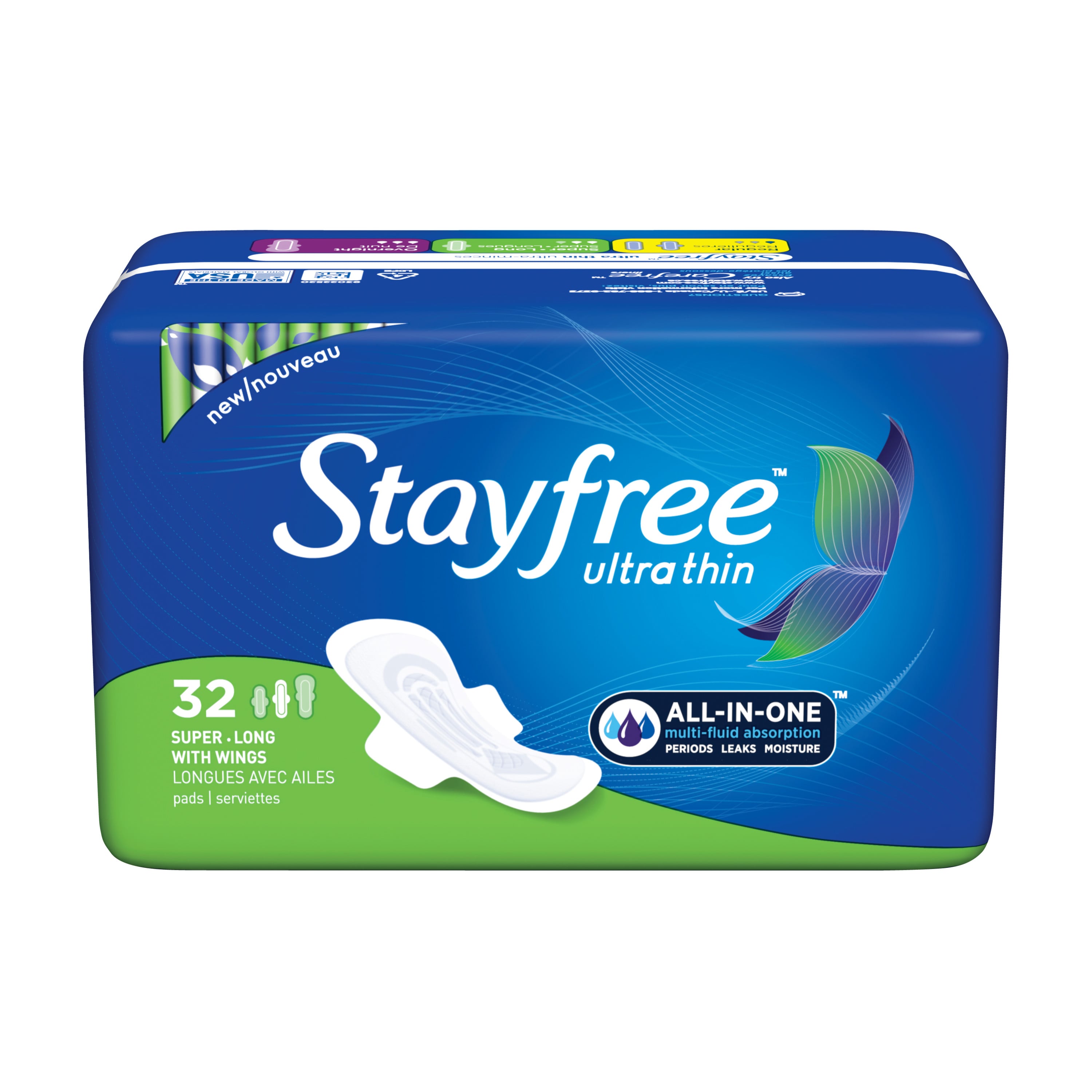 Stayfree Ultra Thin Long Pads with Wings, Super, 32 Ct - CTC Health