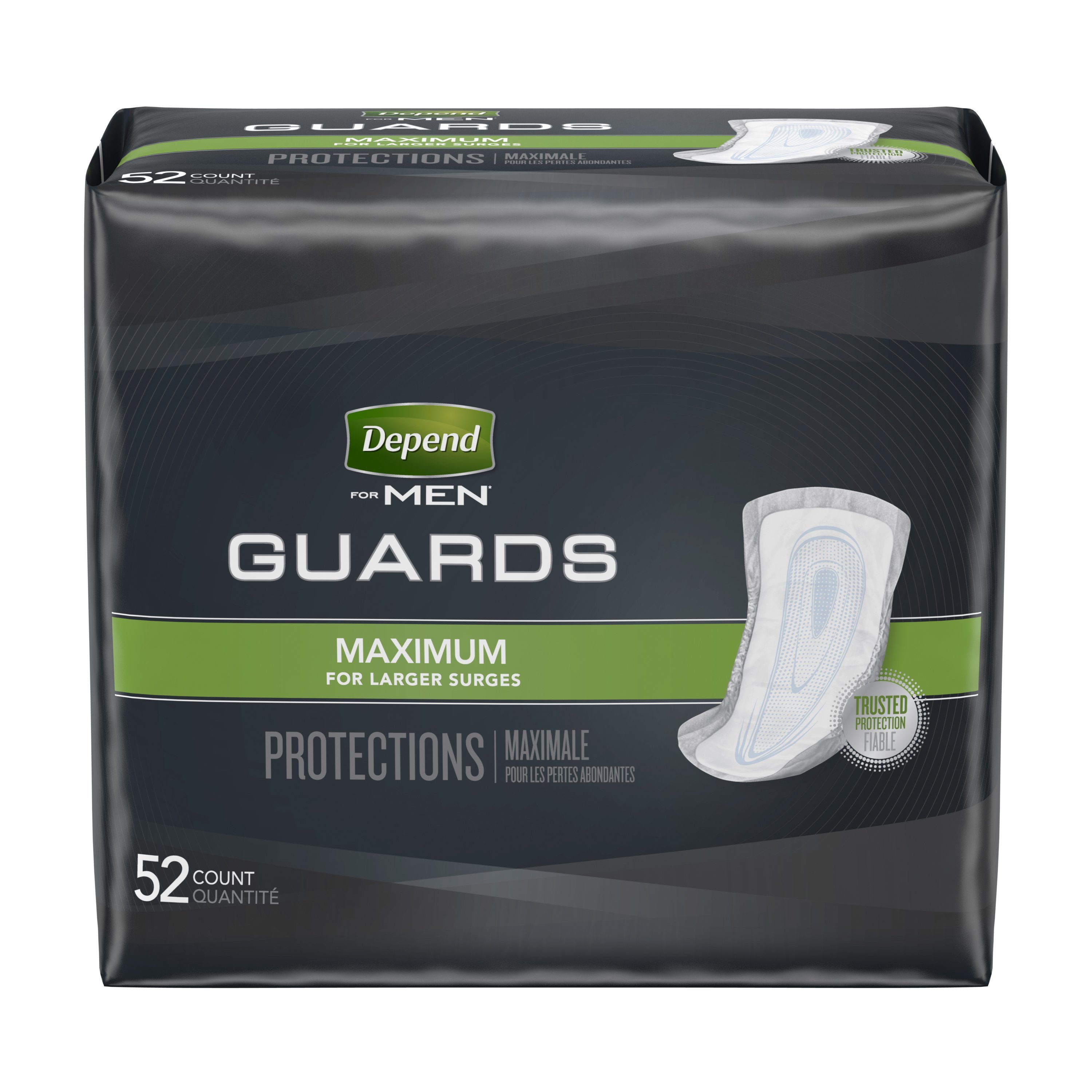 Depend Incontinence Guards for Men, Maximum Absorbency, 52 Ct - CTC Health