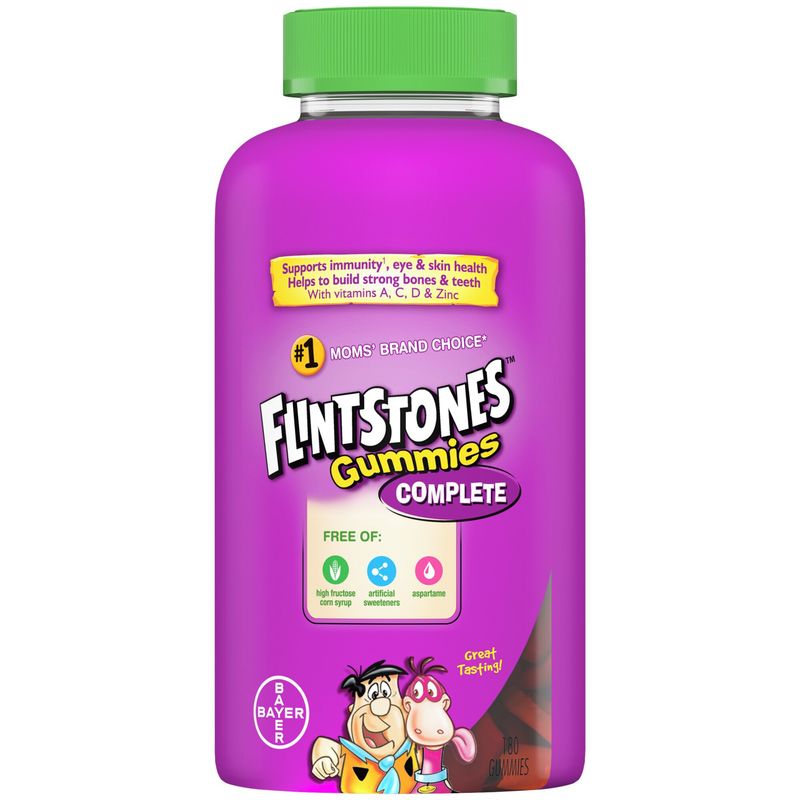 Flintstones Complete Kids Multivitamin Gummies - Multivitamins for Kids ...