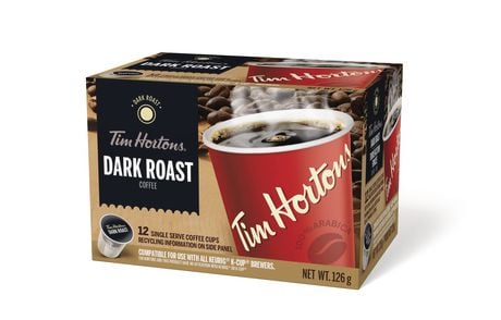 Tim Hortons Dark Roast Coffee Pods for Single Serve Coffee Makers 12 ...