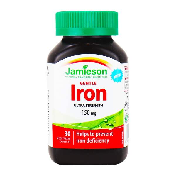 Jamieson Ultra Strength Gentle Iron 150mg 30 Capsules - CTC Health