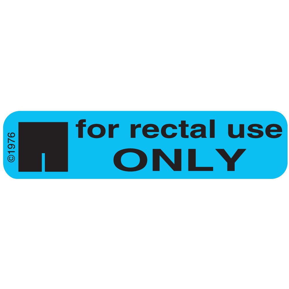 PHARMEX 1-78G Permanent Paper Label,”for Rectal USE”, 1 9/16″ x 3/8 ...