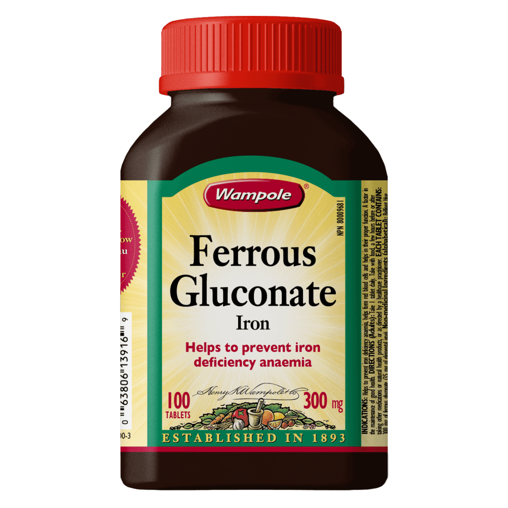 Wampole Ferrous Gluconate Tablets 100’s - CTC Health