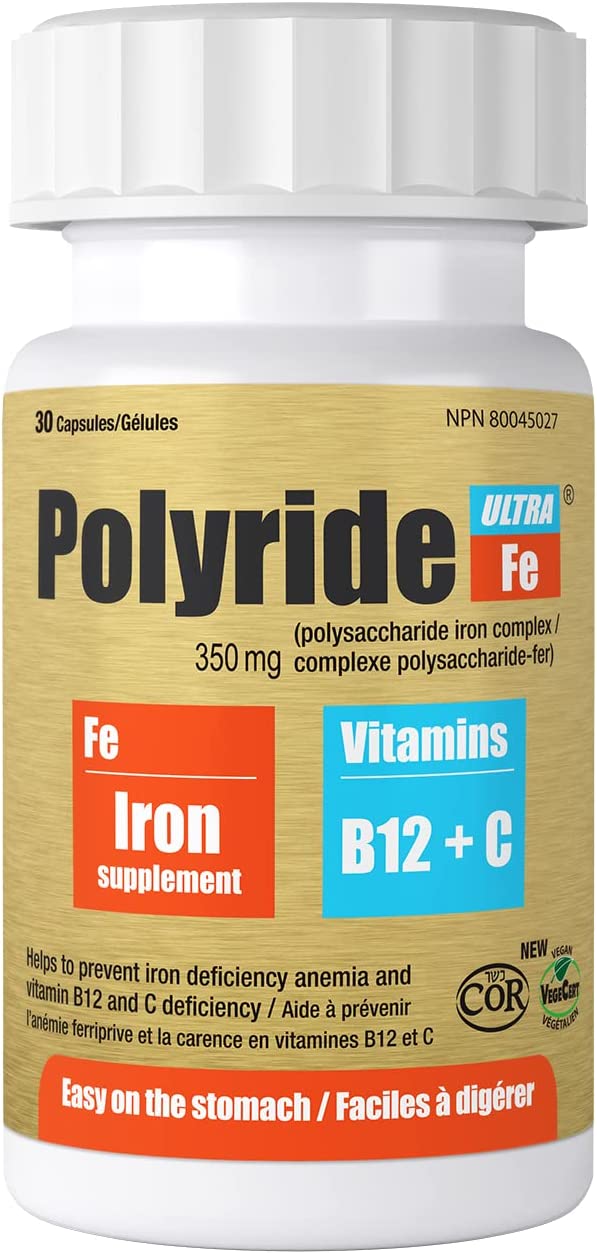 Polyride Fe Ultra Iron Complex with B12 and Vitamin C 30 Capsules - CTC ...
