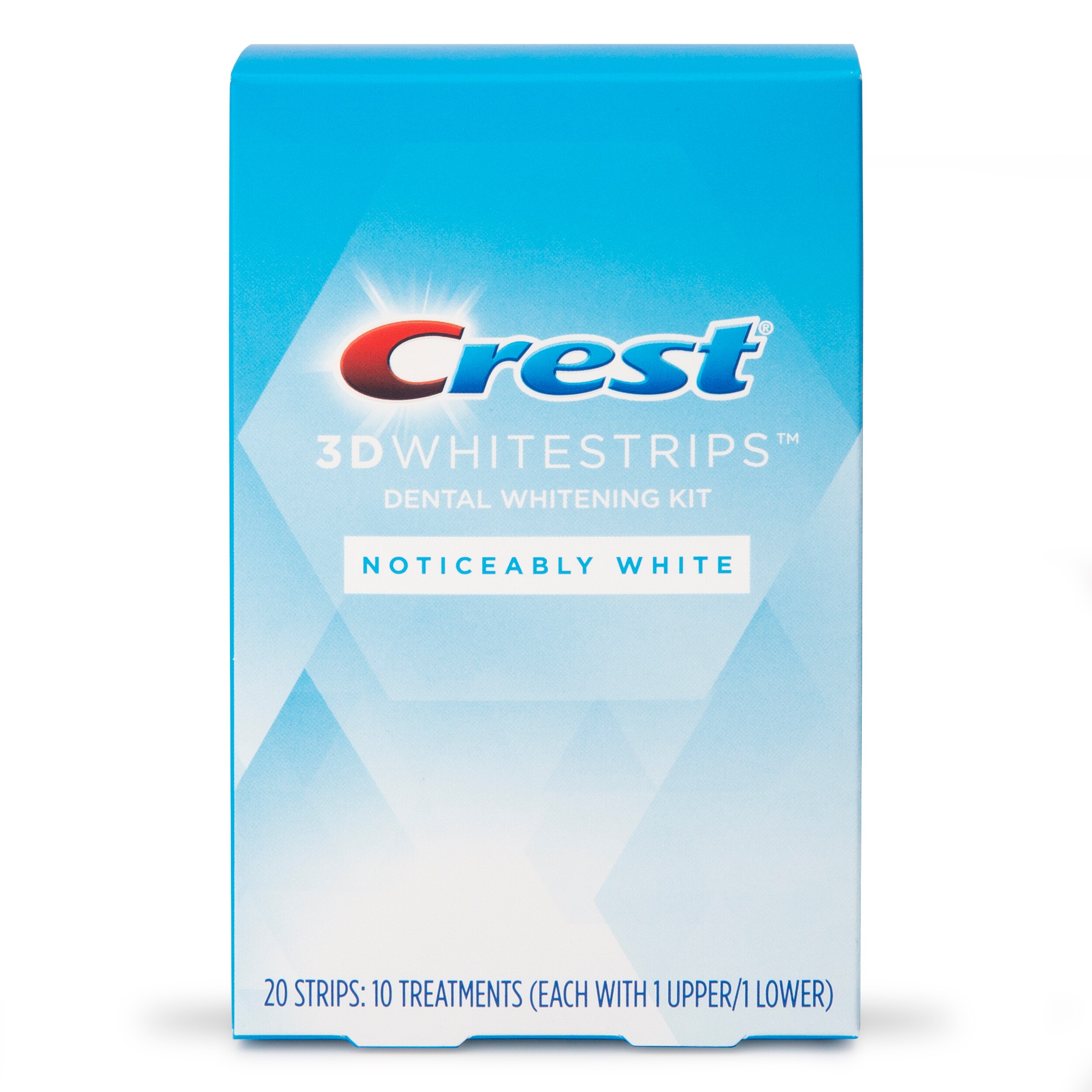 Crest 3DWhitestrips Noticeably White Teeth Whitening Kit - 10 Days ...