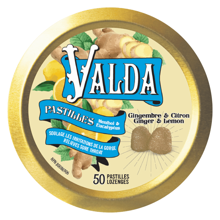 Menthol Lozenges - Ginger & Lemon 50 Lozenges - CTC Health