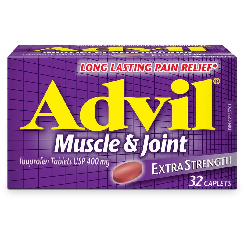 Advil Muscle and Joint Extra Strength Caplets for Inflammation Pain Relief, 400 mg Ibuprofen, 32 ...