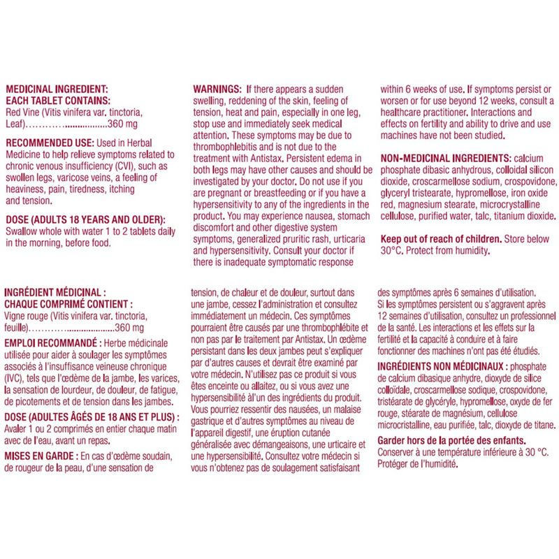 Antistax Tablets, 360 mg - Effective Relief for Chronic Venous ...