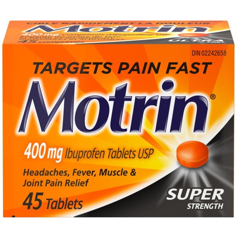 Motrin Super Strength Pain Relief Ibuprofen 400mg 45 Tablets - CTC Health
