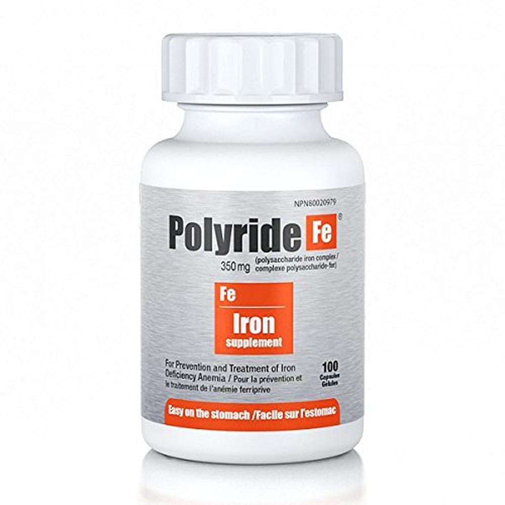 POLYRIDE Fe - 350 mg 100 Iron Capsules - CTC Health
