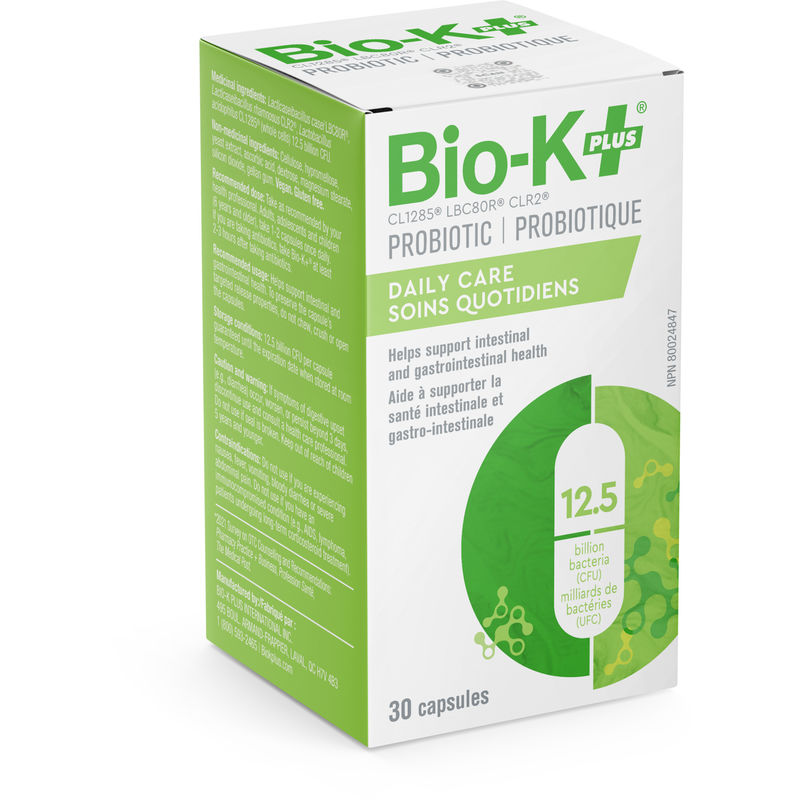 Bio-K Daily Care 12.5 Billion Probiotic Capsules - 30 Count - CTC Health