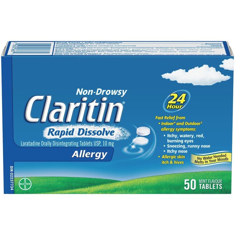 Claritin Rapid Dissolve Allergy Medicine, 24-Hour Non-Drowsy Relief 10 ...