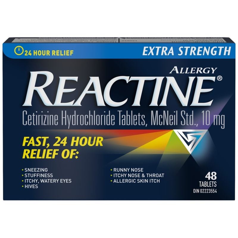 Reactine Extra Strength 24 Hour Allergy Medicine, 10mg 48 ea - CTC Health