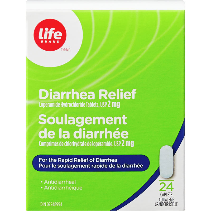 Life Brand LB Diarrhea Relief Loperamide Hydrochloride Tablets, USP 24 ...