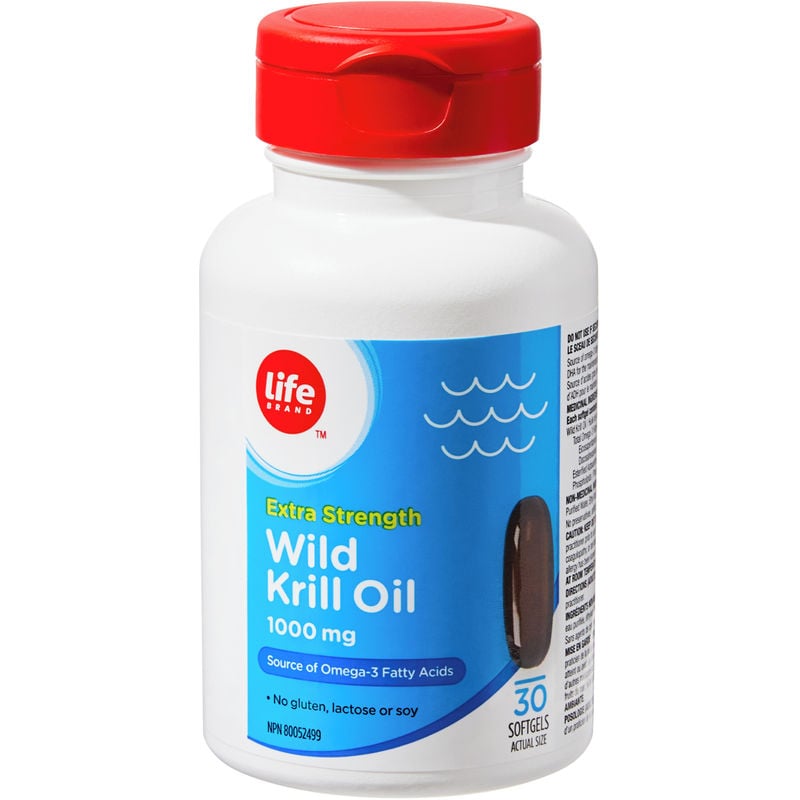 Life Brand Extra Strength Wild Krill Oil 1000mg 30 Softgels - CTC Health