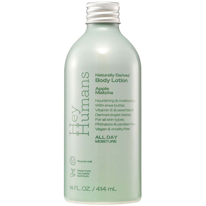 Hey Humans Vegan, Naturally Derived Body Lotion - Apple Matcha 14 oz ...