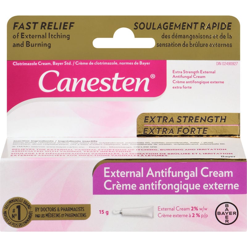 CANESTEN Extra Strength External Antifungal Cream for Yeast Infection ...