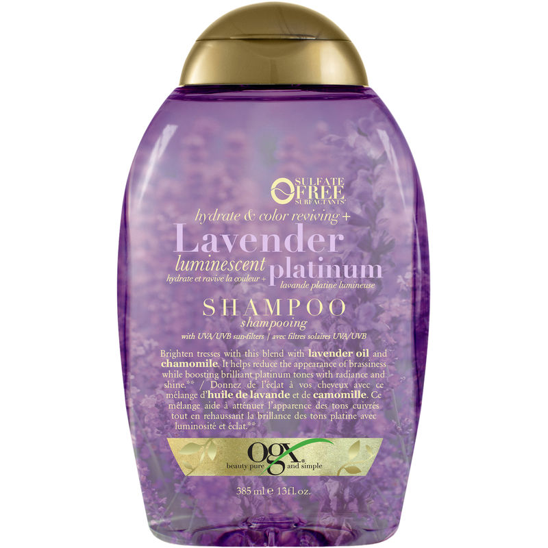 OGX Hydrate & Tone Reviving + Lavender Luminescent Platinum Shampoo ...