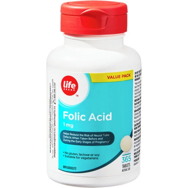 Life Brand Folic Acid 1 mg 365 TAB - CTC Health