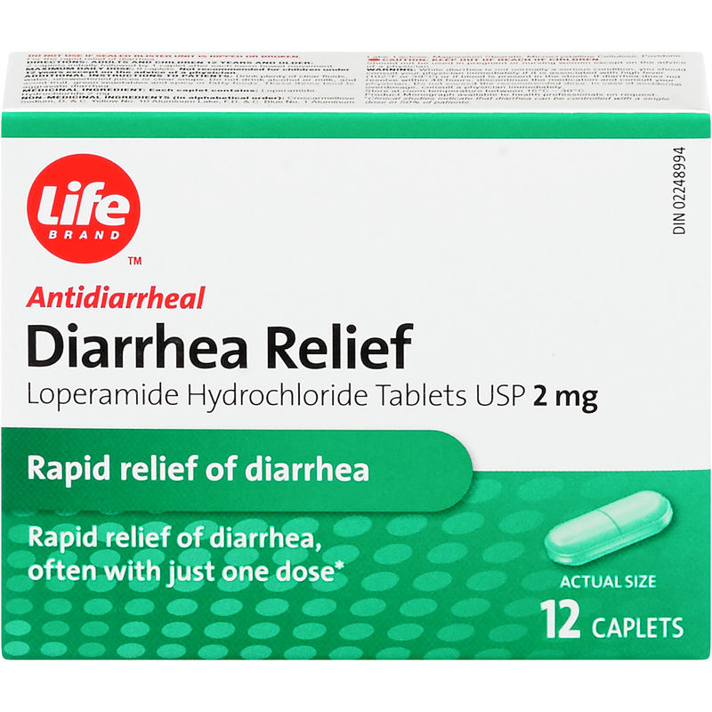 Life Brand DIARRHEA RELIEF Loperamide Hydrochloride Tablets, USP 12 ...