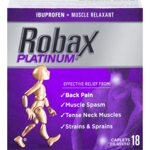 Robax Platinum Pain Reliever and Muscle Relaxant - 18 Count - CTC Health