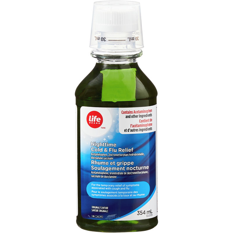Life Brand LB Nighttime Cold & Flu Original 354 mL - CTC Health