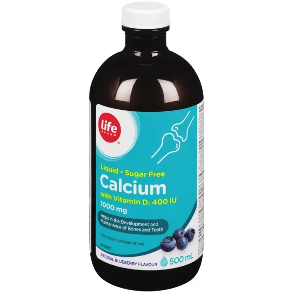 Life Brand Calcium 1000mg Liquid with Vitamin D3 400 IU - CTC Health