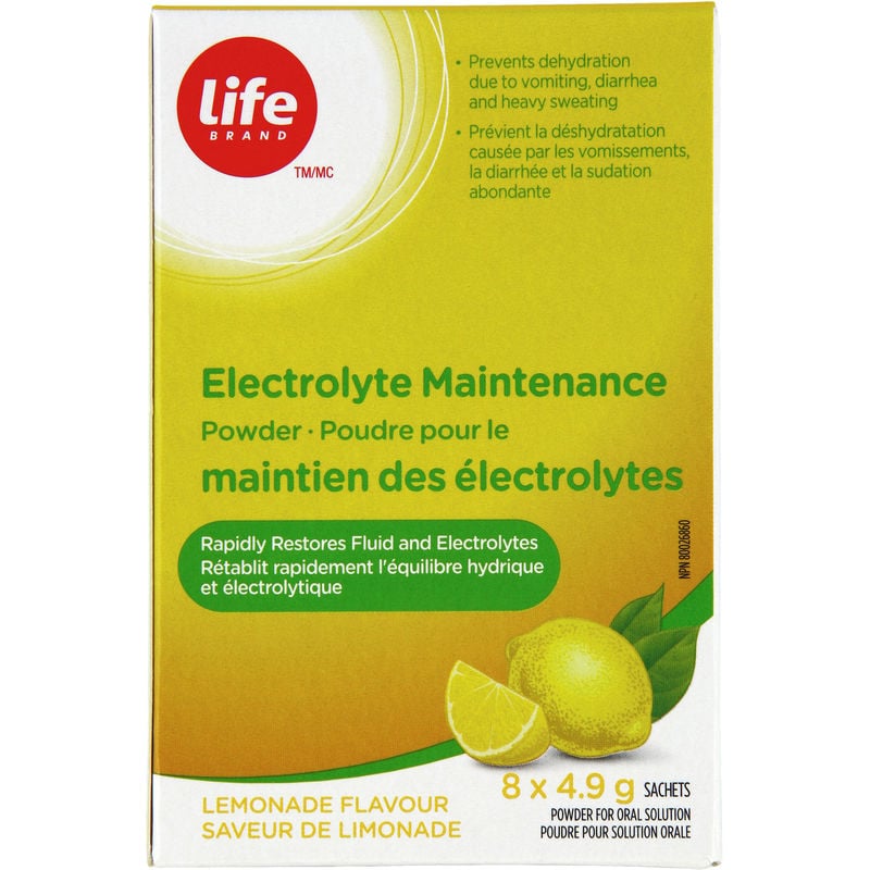 Life Brand Electrolyte Maintenance Powder - Lemonade 8 Count - CTC Health