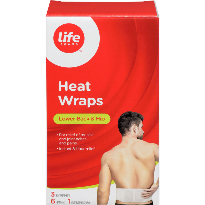 Life Brand Heat Wraps, Lower Back & Hip 6 Pads - CTC Health
