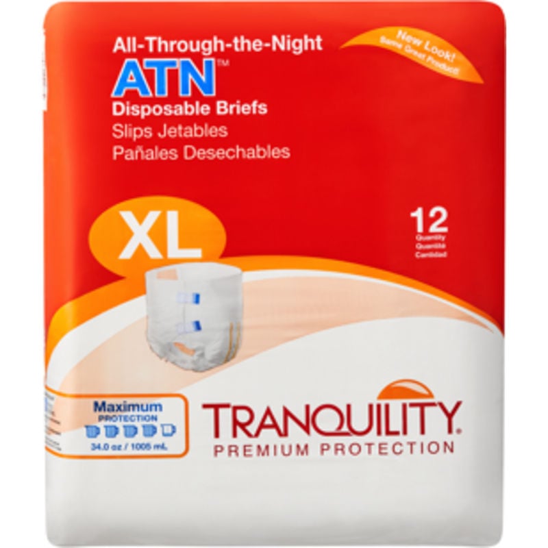 Tranquility All Through The Night Briefs, Extra Large - CTC Health