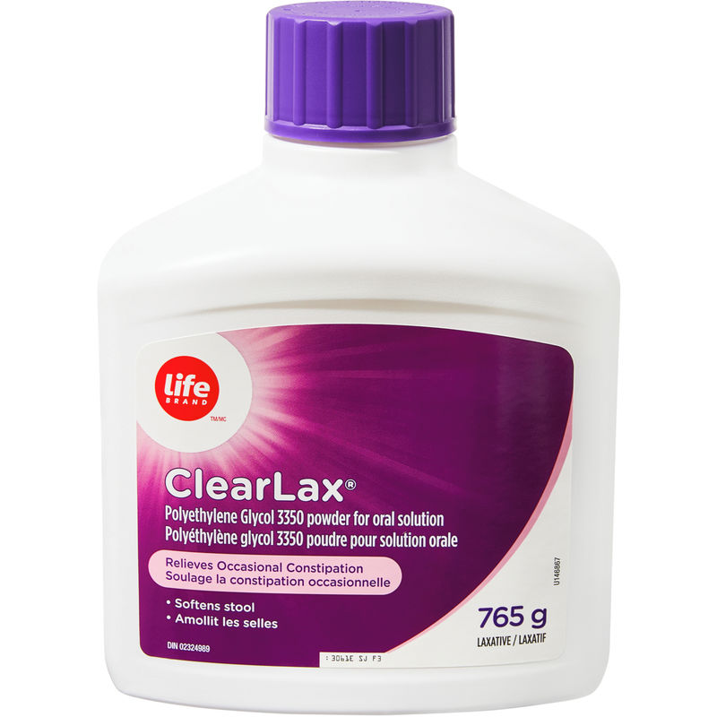 Life Brand CLEARLAX 765G Polyethylene Glycol 3350 Powder - CTC Health