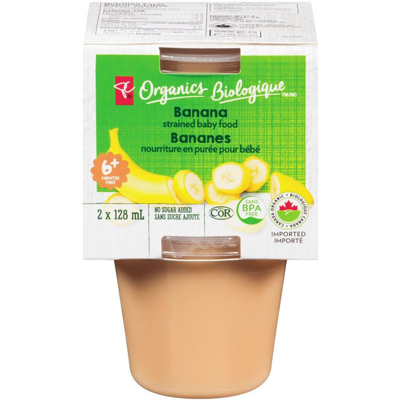 PC Organics Banana COR - BPA Free, No Sugar Added - 256 mL - CTC Health